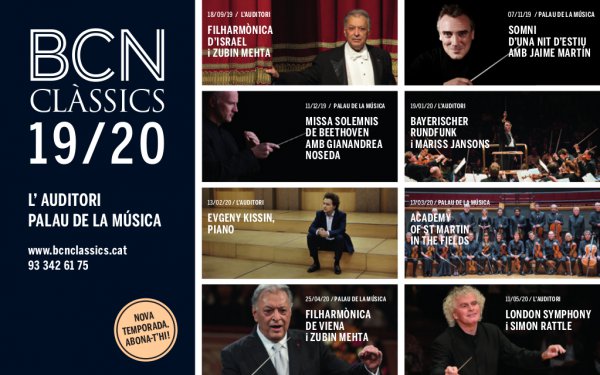 Nueva temporada BCN Clàssics 19/20. La mejor música clásica en Barcelona. Abónate! | BCN Clàssics